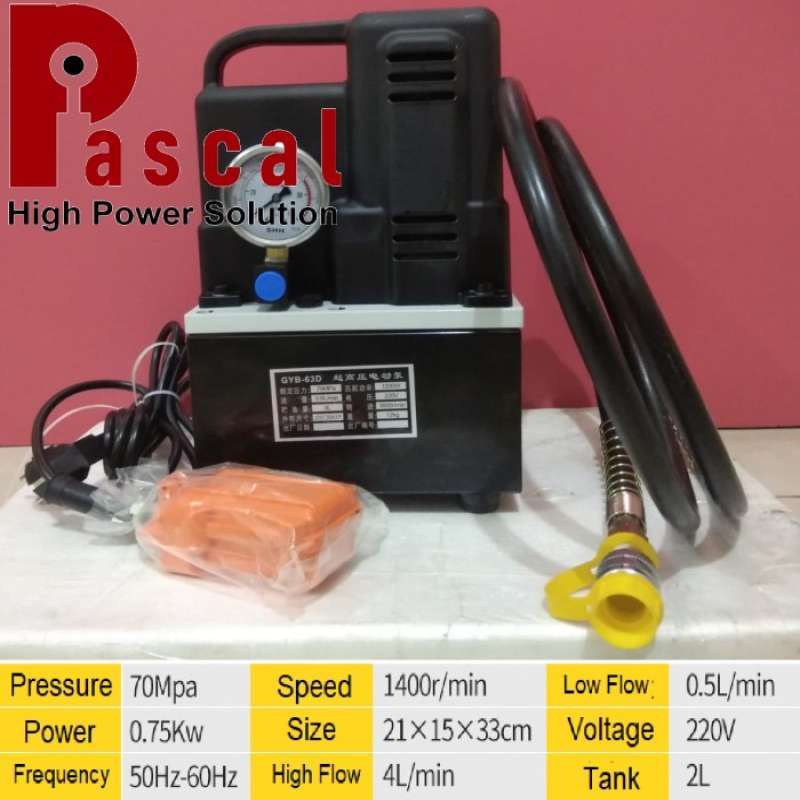 Jual ELECTRIC HYDRAULIC PUMP 700 BAR 2L QQ-700 POMPA HIDROLIK SINGLE di Seller SOLIN SHOP ...