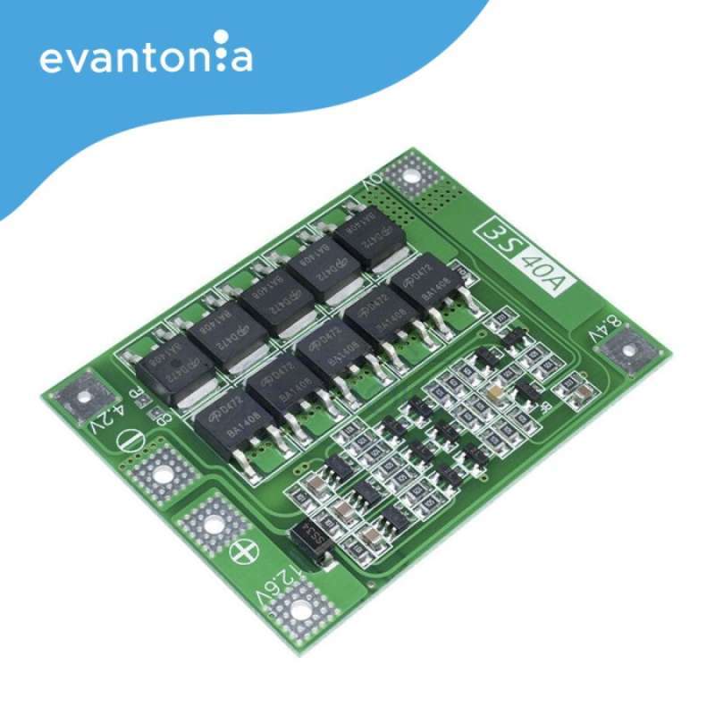 Jual modul bms 3s 40a 12.6v 18650 li-ion lithium battery 18650 bms ...
