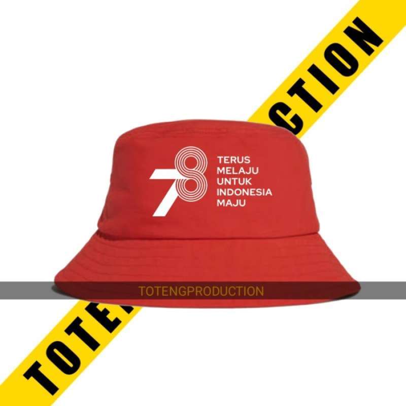 Promo COD Topi bucket hat HUT RI KE 78 TERUS MELAJU UNTUK INDONESIA ...