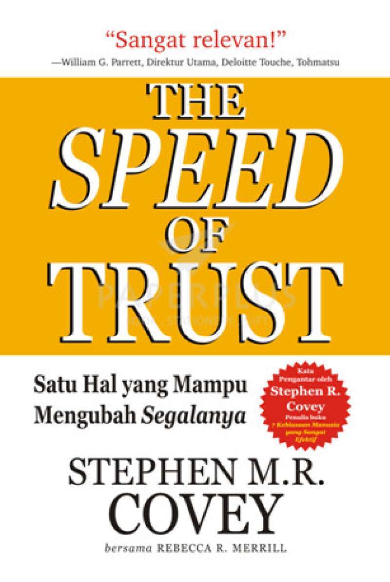 Promo The Speed Of Trust - Stephen Covey Diskon 26% Di Seller Gempita Bookstore - Pinangsia ...