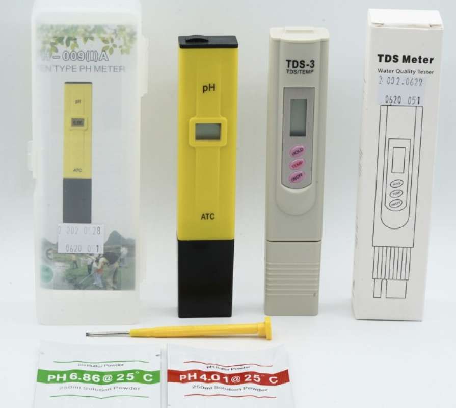 Jual paket tds tds-3 &ph-009(i)a meter portable digital filter ...