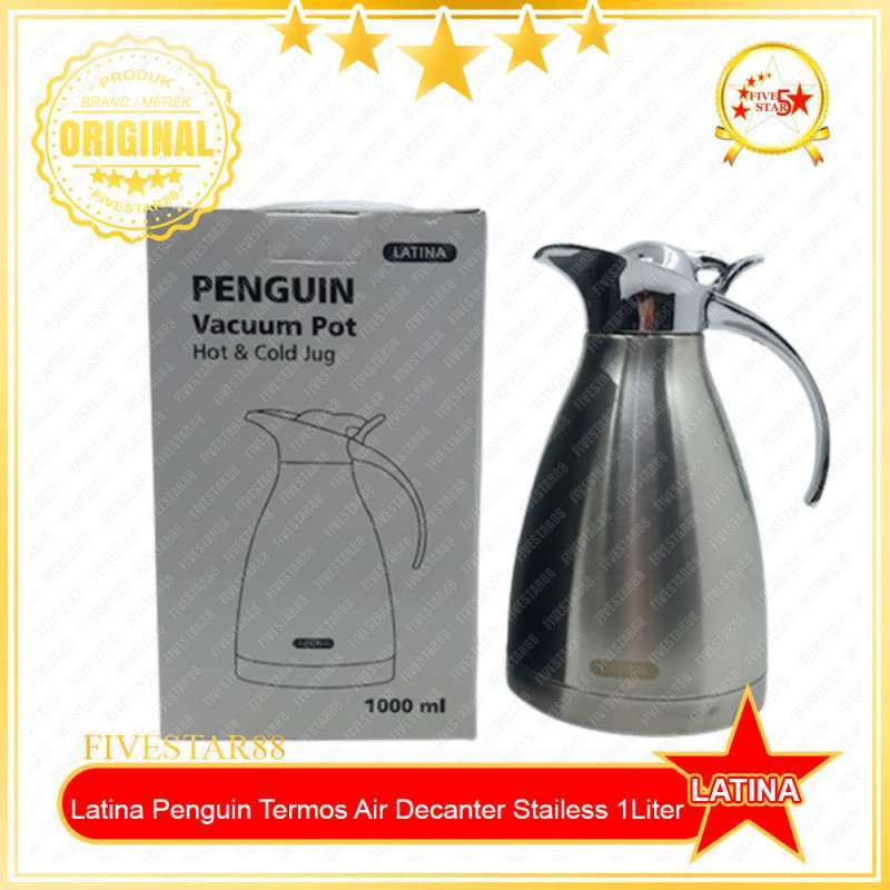 Promo Termos Latina Penguin Termos Air Panas 1Liter Decanter Full ...