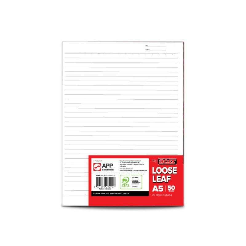 Jual Loose Leaf Big Boss A5 50 lembar 20 holes di Seller Ju_mon - 15 Ilir, Kota Palembang | Blibli
