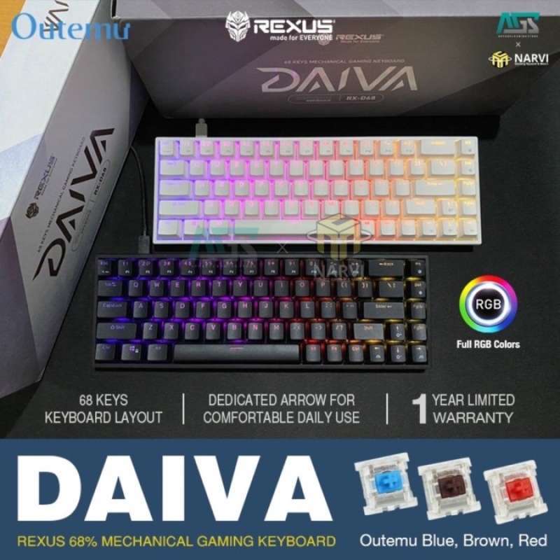 Jual REXUS DAIVA RX D68 68% Outemu Removable Mechanical - GAMING ...