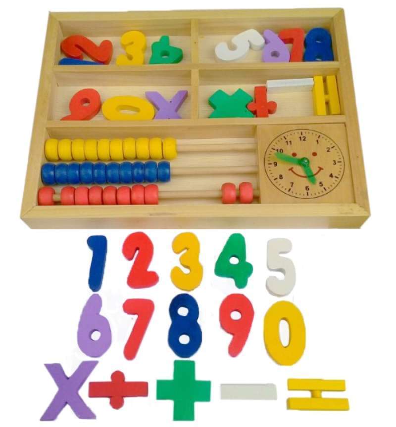 Promo Mainan Edukatif edukasi kayu anak SNI Sempoa angka matematik ...
