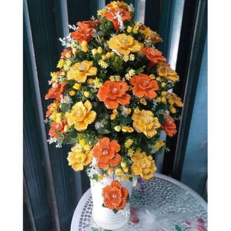 Jual Bunga Rangkai Keramik/ Bunga Rangkai London macam macam warna di ...
