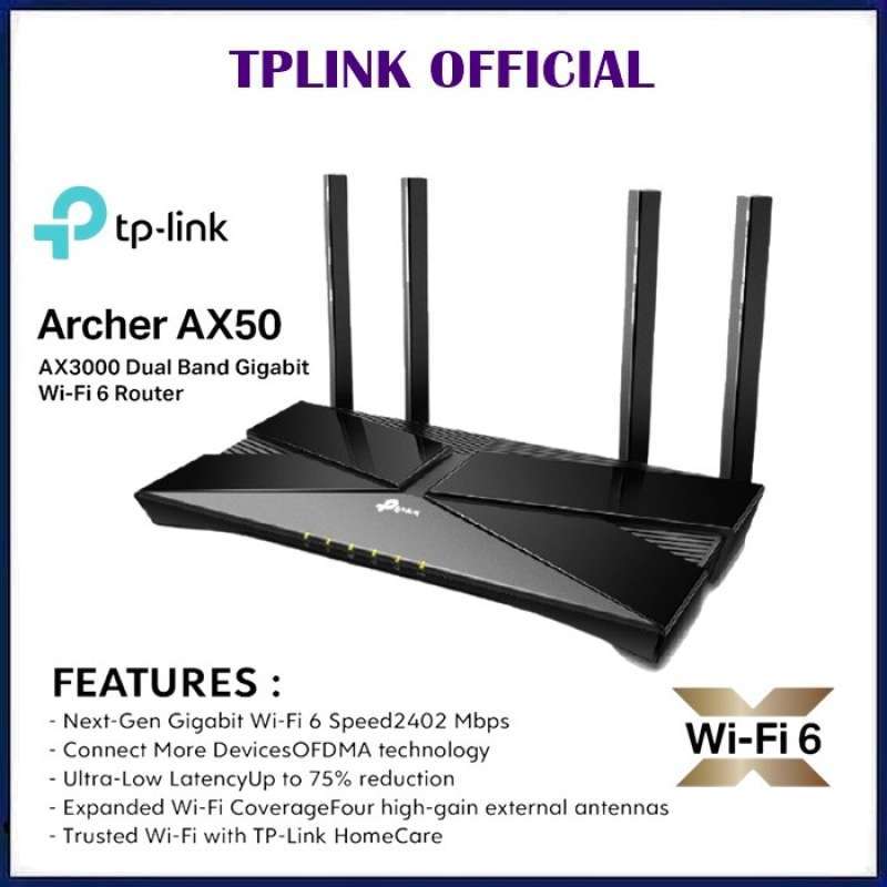 Promo Archer AX50 AX3000 Dual Band Gigabit Wi-Fi 6 Router AX 50 Diskon ...