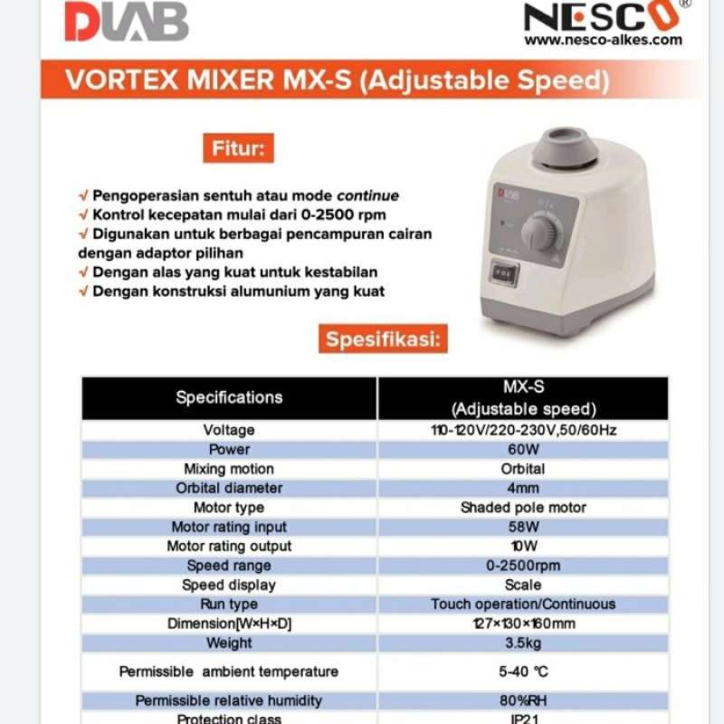 Promo Vortex Mixer DLab MX-S Lab Diskon 23% di Seller Bea Store ...