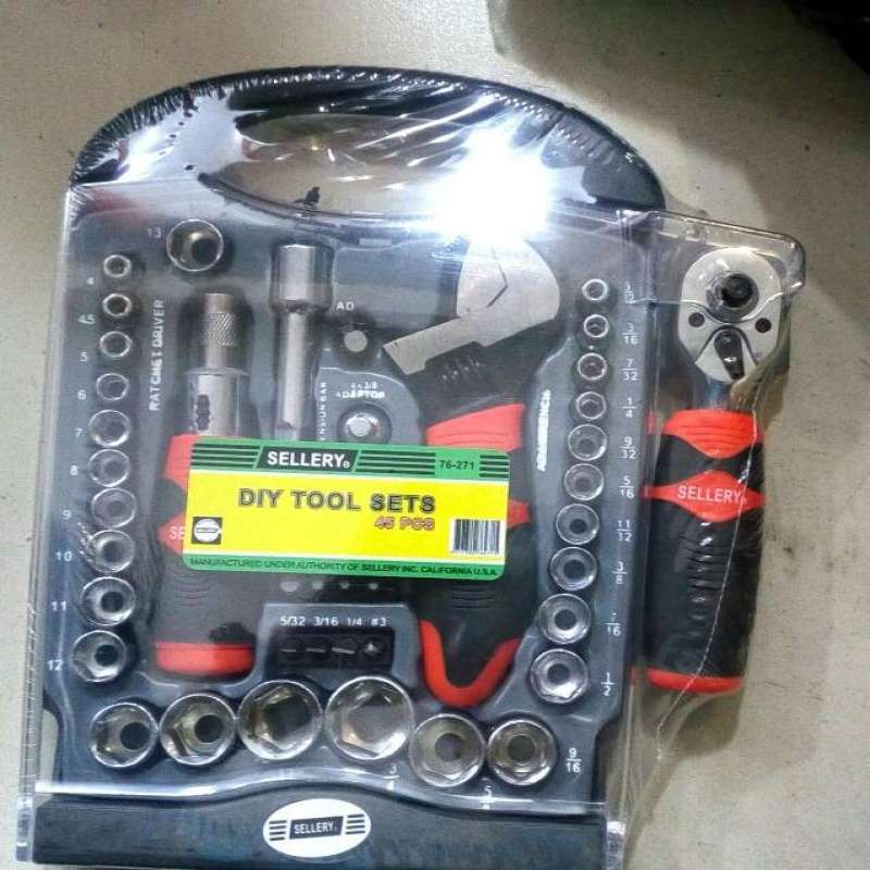 Jual Kunci Socket Set Tool Mekanikal Sellery 45 Pcs Di Seller Solin ...