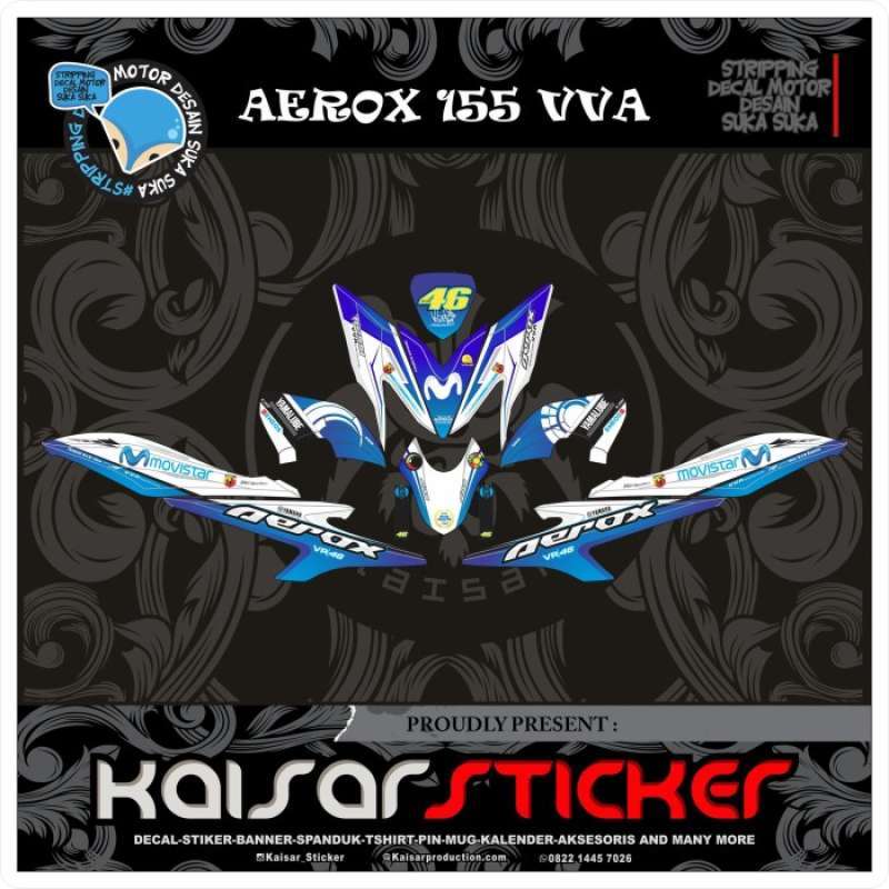 Promo Sticker Striping Motor Aerox 155 Nvx Movistar Diskon 23% Di ...