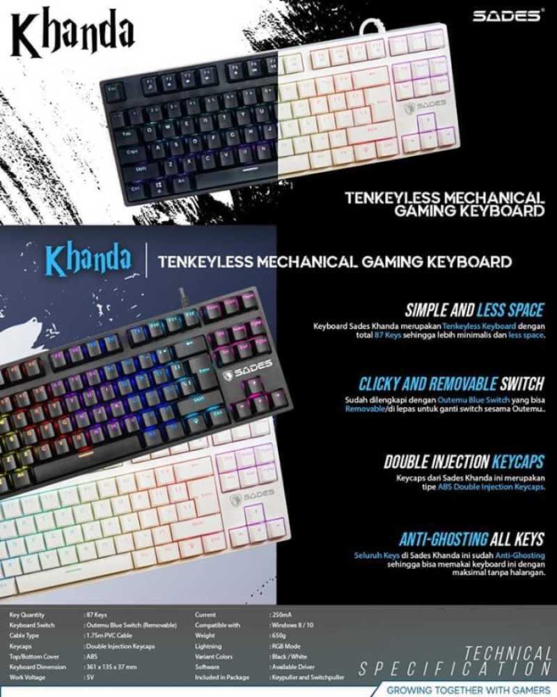 Promo KHANDA RGB TKL - Gaming Keyboard Diskon 23% di Seller Cora Store ...