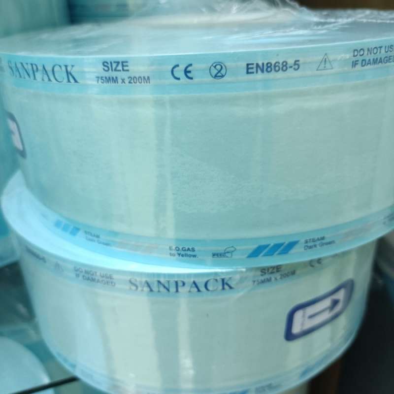 Promo Plastik Steril Sanpack Steril pouches Roll Gulungan. 75 mm/200 mm ...