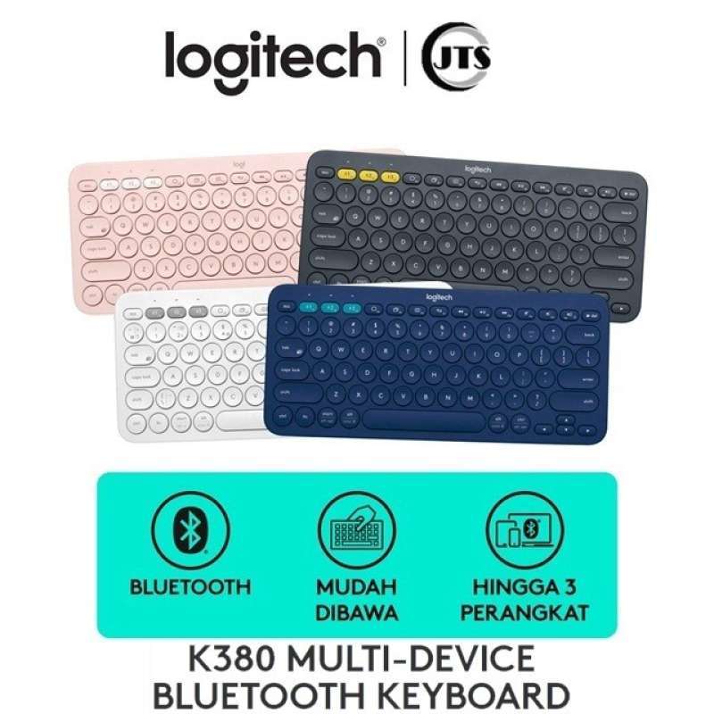 Jual Logitech K 380 Wireless Bluetooth Keyboard Multi-device - Blue Di ...