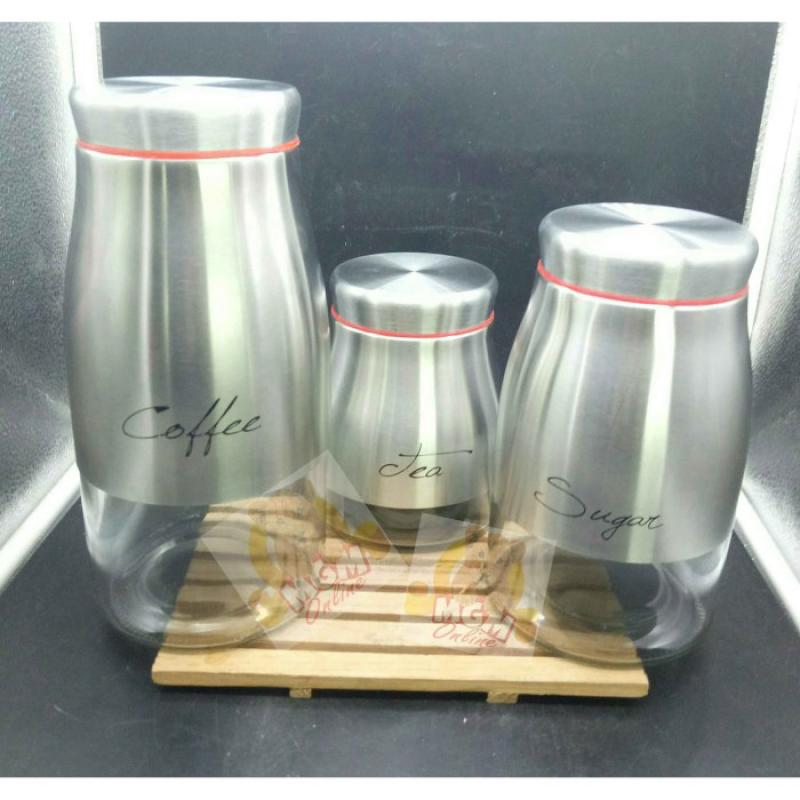 Jual Toples Set 3pc Jumbo Botol Like Tempat Kopi Gula Teh - Toples Kue ...