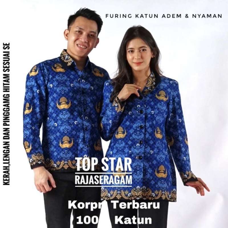 Jual Seragam Korpri Kerah Hitam Wanita Model Terbaru & Kekinian - Harga Diskon Juni 2024 | Blibli