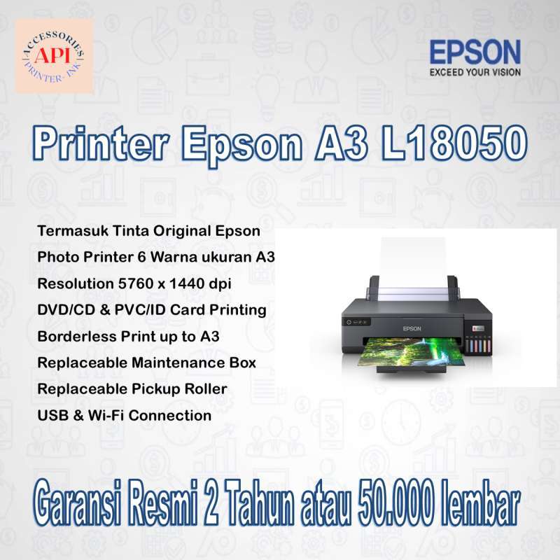 Promo Printer Epson L18050 L 18050 A3 Photo Wifi - Tinta ORI ...