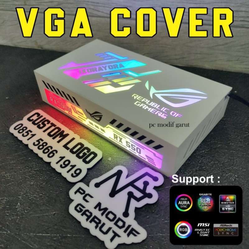 Jual Backplate Vga Cover Atas Dan Samping Led Rgb Logo Custom Di Seller ...