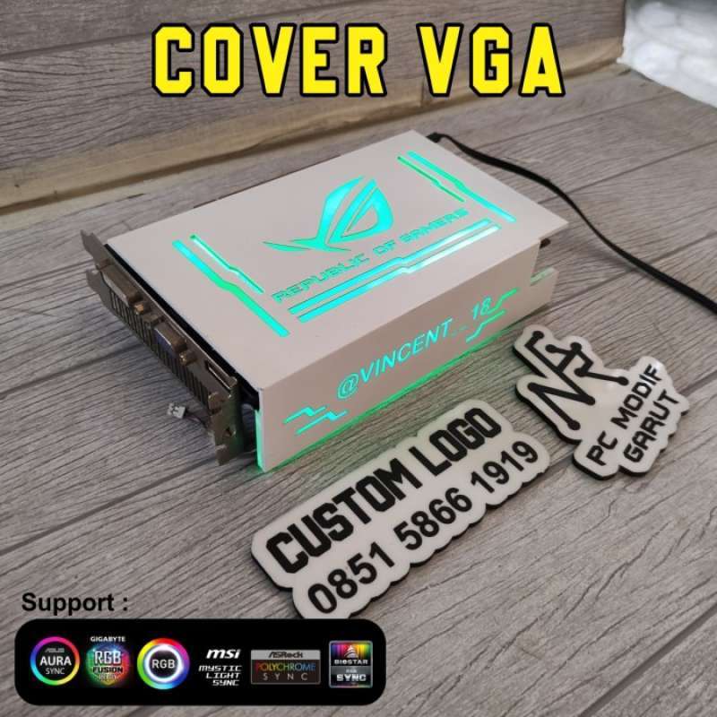Jual Backplate Vga Cover Atas Dan Samping Led Rgb Logo Custom Di Seller ...