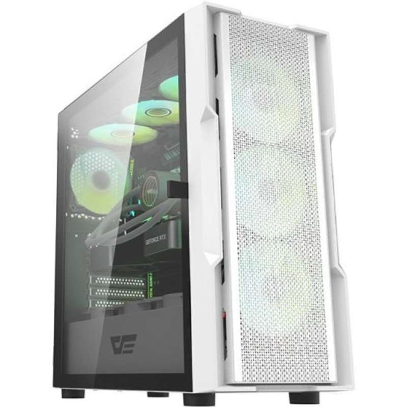 Promo Darkflash Dk431 Mesh White Argb Mid Tower Pc Case Casing Gaming ...