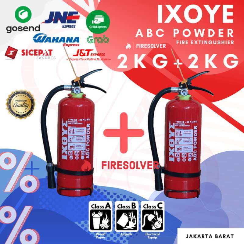 Promo (LEBIH HEMAT) 2 APAR 2KG IXOYE/ABC Powder/Alat Pemadam Api 2KG ...