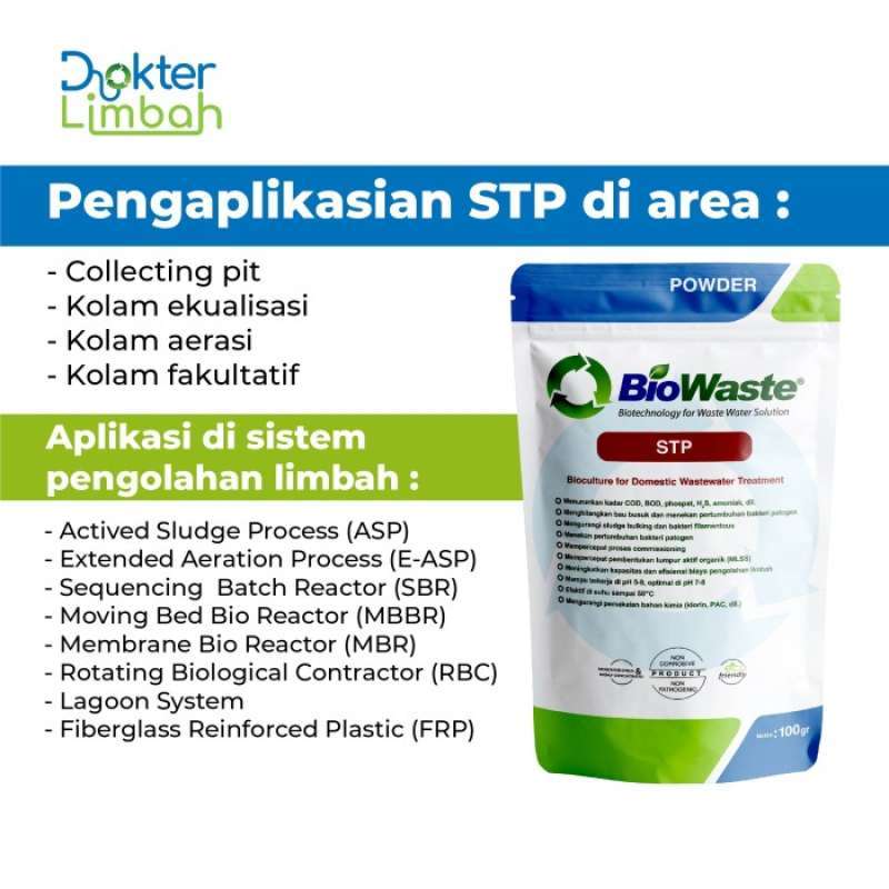 Jual Biowaste Stp, Bakteri Pengurai Limbah Domestik Kemasan 100g Di ...