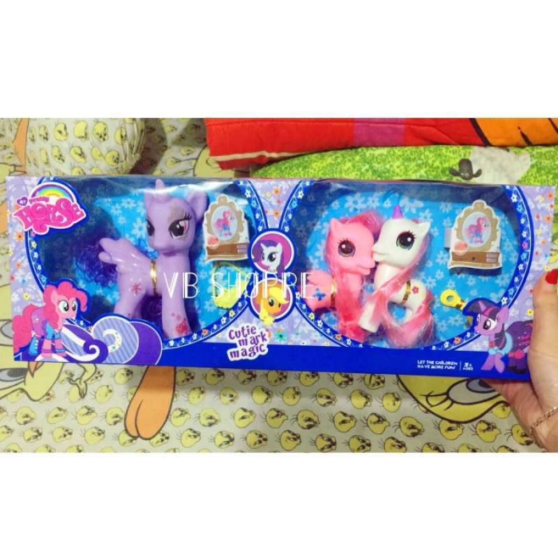 Jual Mainan Little Pony Set 3pc + Aksesoris Figure Kuda Poni Pretty ...