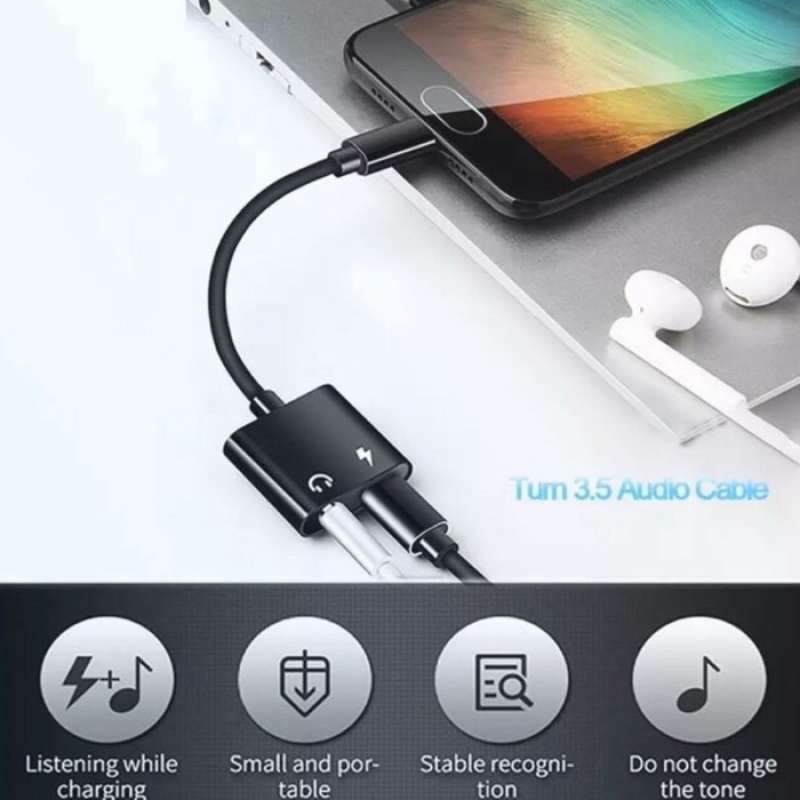 Promo Adapter Converter Type C 2in1 2a / Dual Connector Converter Type ...
