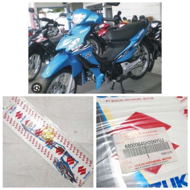 Promo Striping Stiker Suzuki Smash Titan R Biru Original Nos Diskon 23% ...