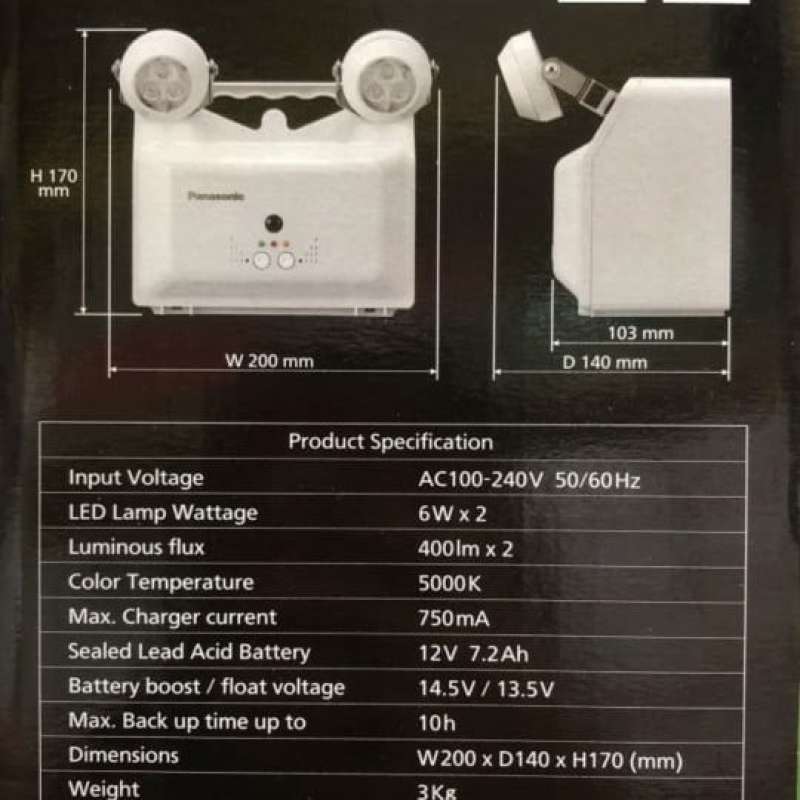 Promo Panasonic Led Lampu Emergency Light Ldr 400n Diskon 33% Di Seller ...