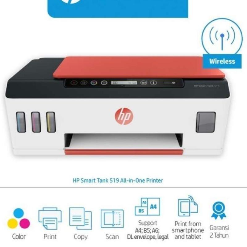 Promo Printer Hp Smart Tank 519 All In One Wireless Garansi Resmi Hp ...