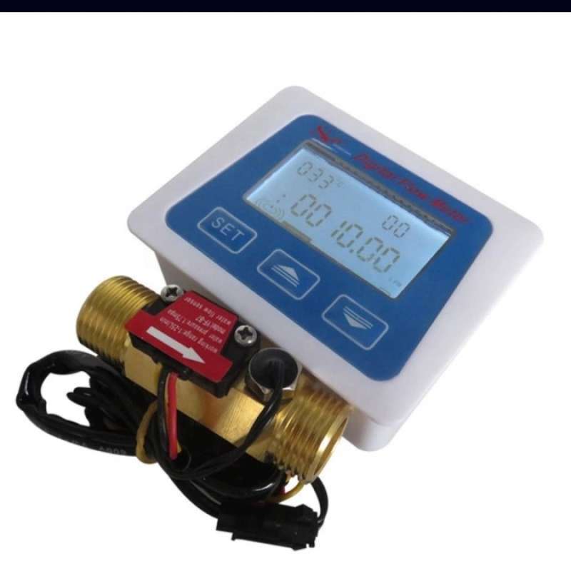 Promo Digital Flow Meter Control Display With Water Sensor 1/2 inch LCD ...