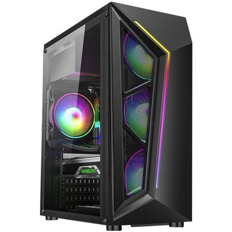 Promo Casing Alseye A4 Black I White - Tempered Glass Mid-Tower -Gaming ...