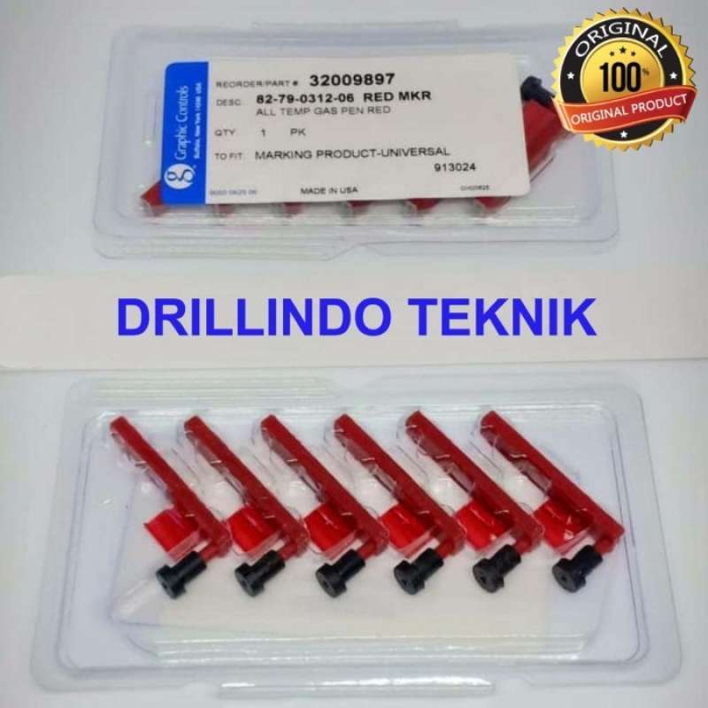 Promo Disposable Pen Red Marker, Barton Chart Paper Recorder 82-79-0312 ...