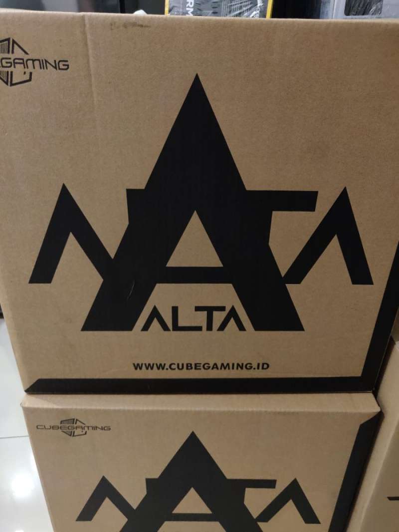 Promo Cube Gaming Alta - mATX PC Case Tempered Glass White Black Hitam ...