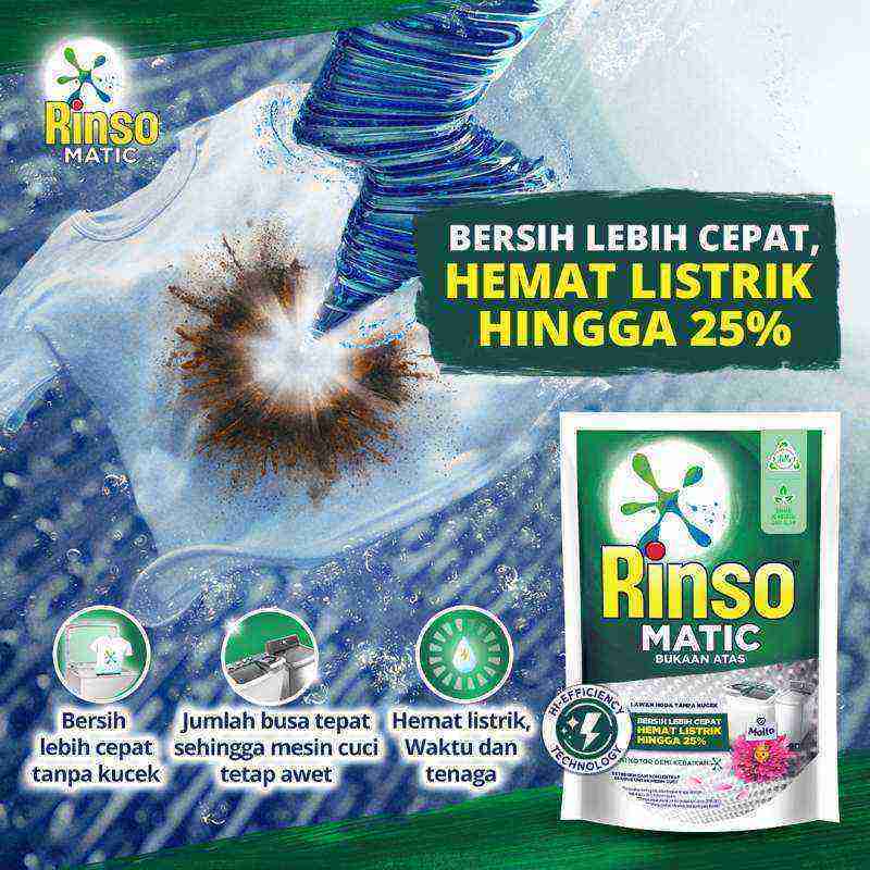 Promo Rinso Matic Bukaan Atas Hemat Energi Liquid Detergent Cair [700 ...