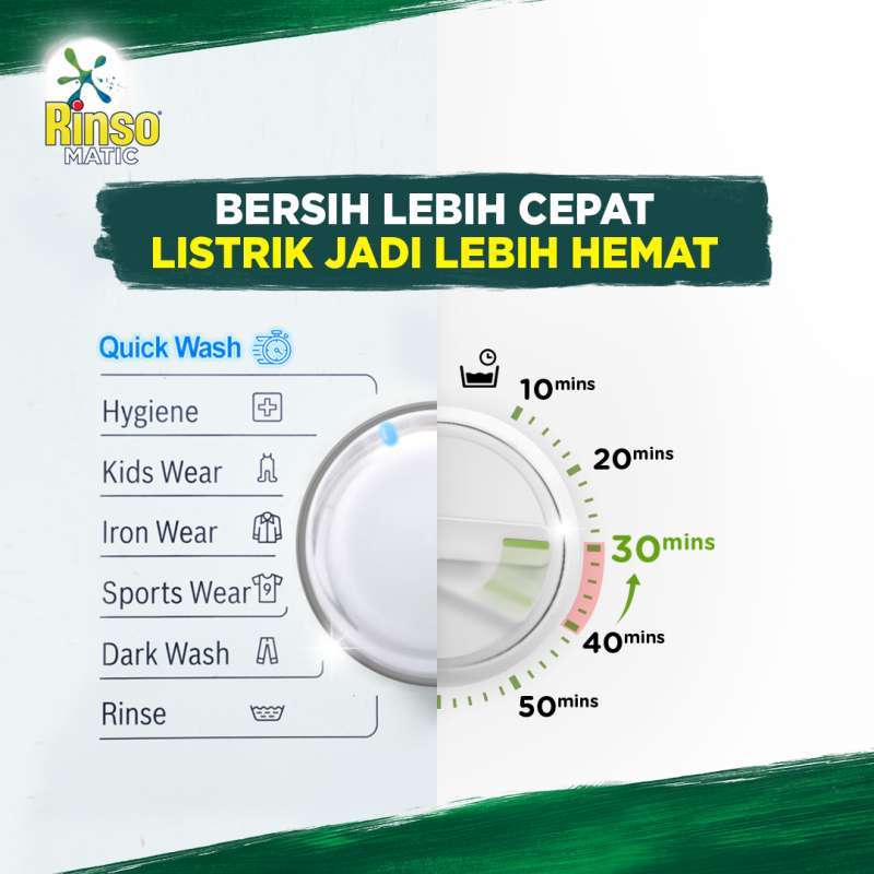Promo Rinso Matic Bukaan Atas Hemat Energi Liquid Detergent Cair [700 ...