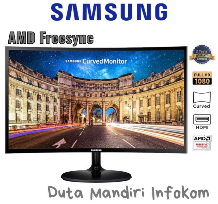 Promo Samsung LC24F390 24 Inch Curved - FHD 75hz 4ms HDMI Gaming Led ...