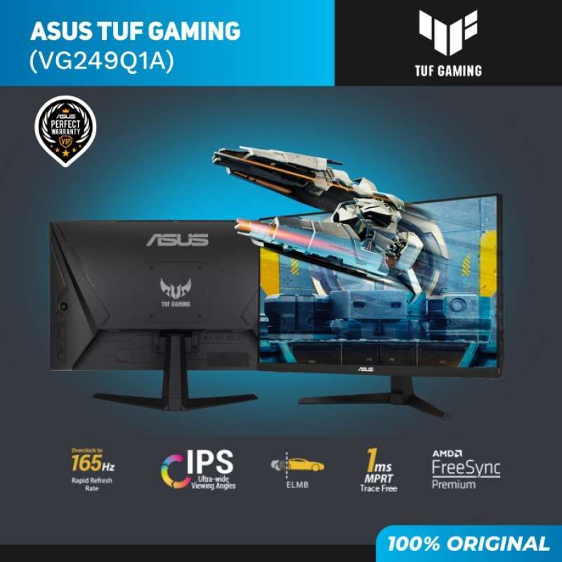 Promo ASUS TUF Gaming VG249Q1A Gaming Monitor 23.8 Full HD, 165Hz, IPS ...
