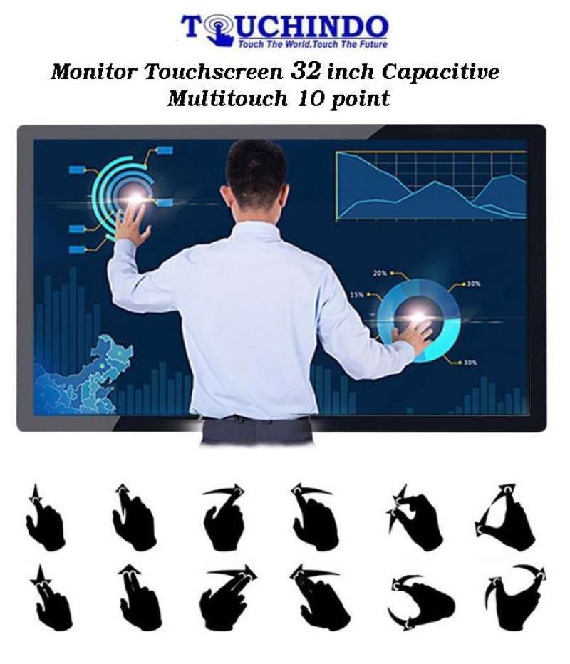 Promo Monitor Touchscreen 32 INCH Touchindo Capative Multitouch 10 Point Diskon 23% di Seller ...
