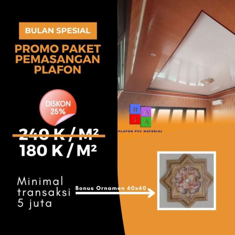 Promo Paket Pemasangan Plafon Pvc Terima Beres Model Tingkat Atau Model ...
