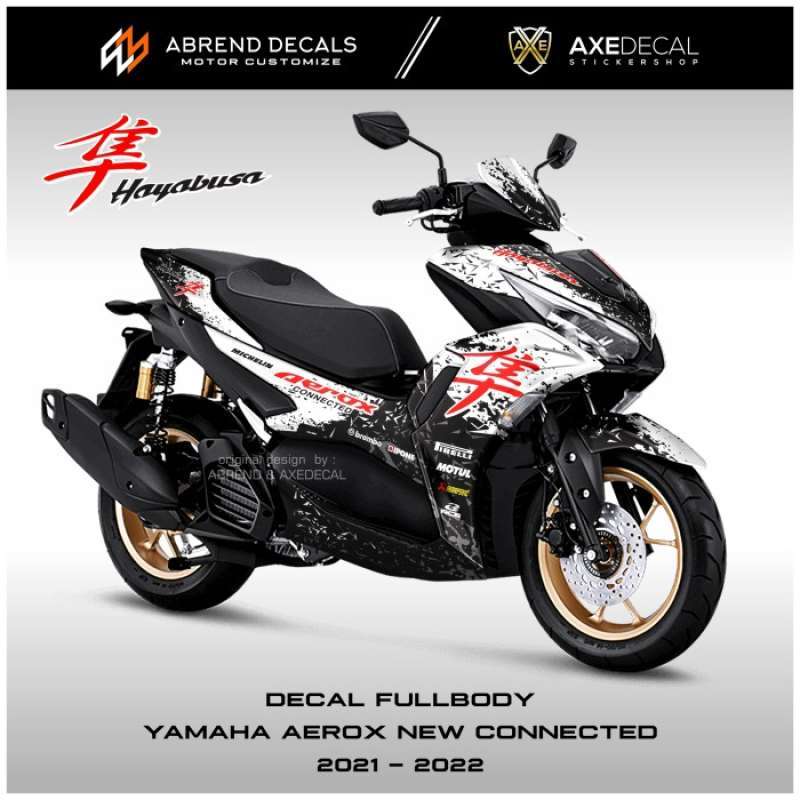 Promo DECAL FULLBODY YAMAHA AEROX NEW HAYABUSA / STIKER MOTOR AEROX ...