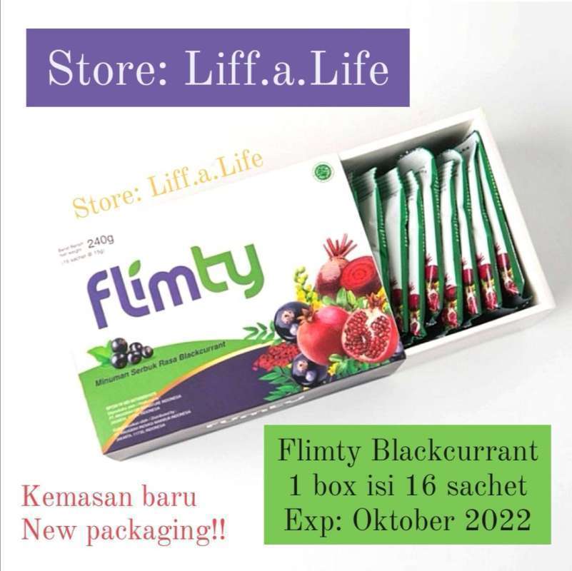 Jual Flimty Fiber Rasa Blackcurrant & Raspberry 1 Box isi 16 sachet di ...