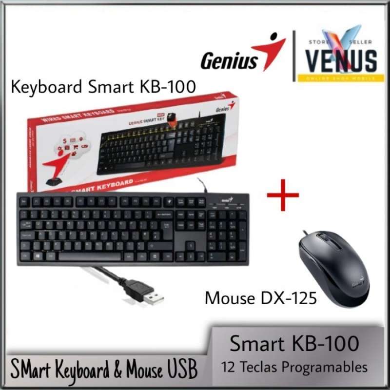 Promo Genius Smart KB100 Keyboard & Genius Mouse DX-125 USB Diskon 23% ...