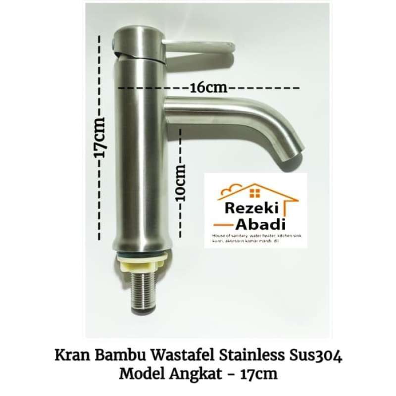 Promo Kran Bambu Wastafel Stainless Sus304 / Model Angkat / Kran Cuci ...