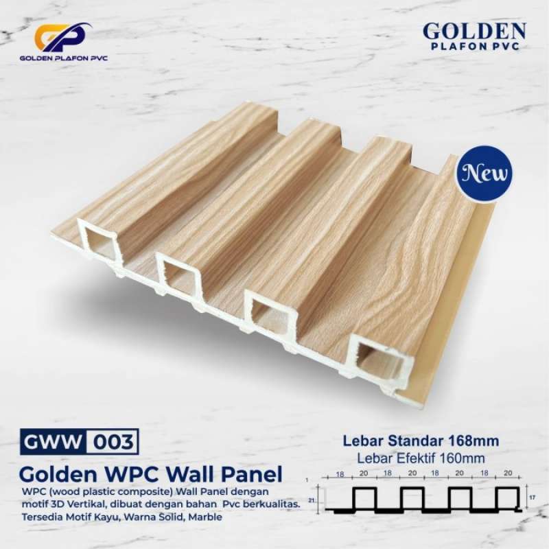 Promo Gww003 Wall Panel Dinding Pvc Golden Diskon 23% Di Seller Servant ...