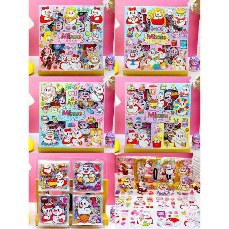 Promo 100 Lembar Sticker Viral Stiker MIXUE Stiker Botol Minum Diskon ...