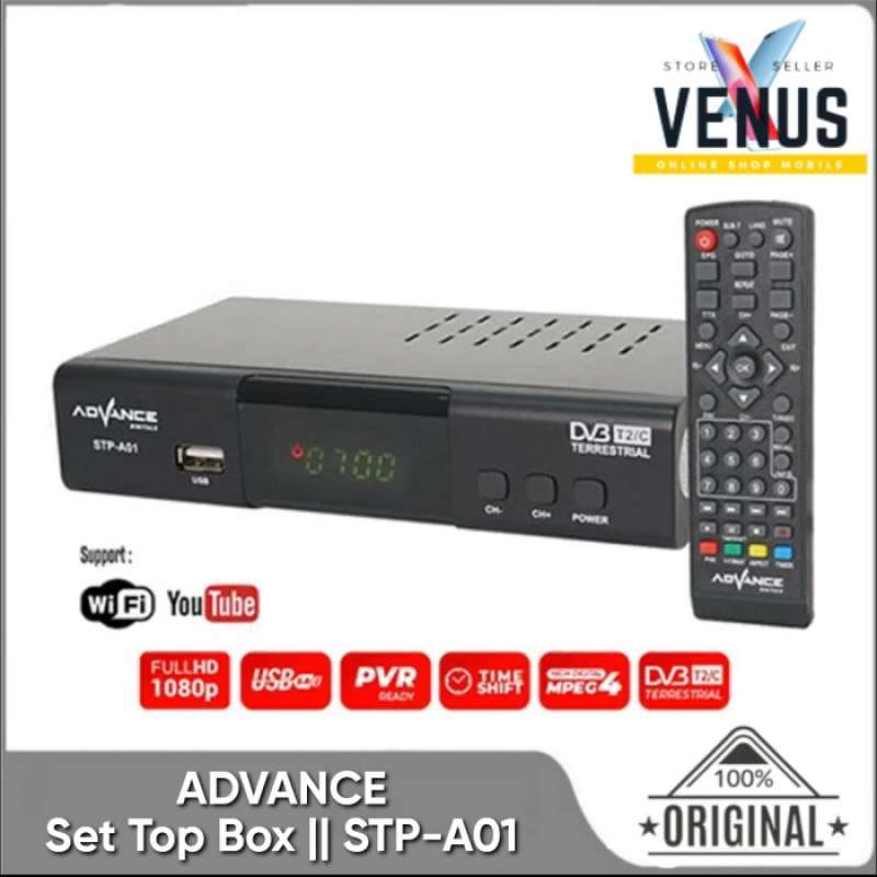 Promo Advan Digipro FullHD Receiver DVB T2 Digital Tv Converter Set Top ...