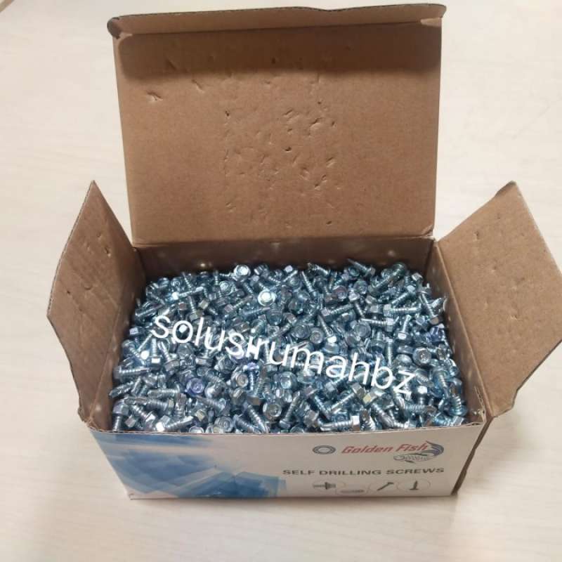 Jual per 1500 pcs SEKRUP drilling SDS 8x13 baut driling 1 kotak baja ...