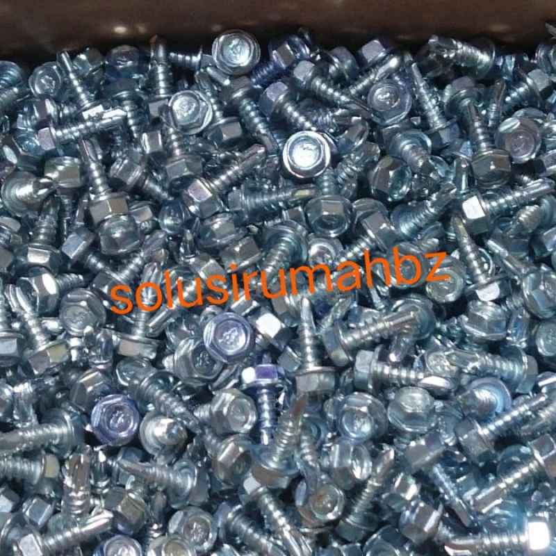 Jual per 1500 pcs SEKRUP drilling SDS 8x13 baut driling 1 kotak baja ...