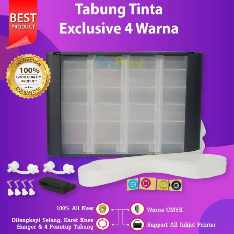 Promo Tabung Tinta Infus Hitam 4 Warna 100ml Modif Printer Switch ...